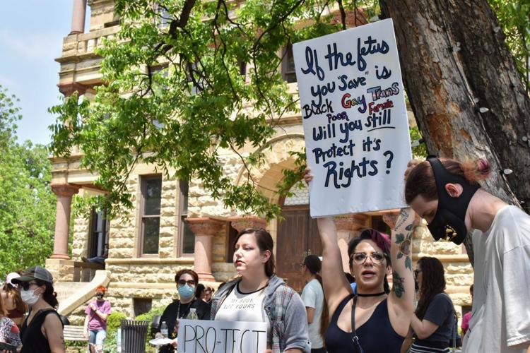 'My body, my choice' - Protestors gather in Denton square for ...