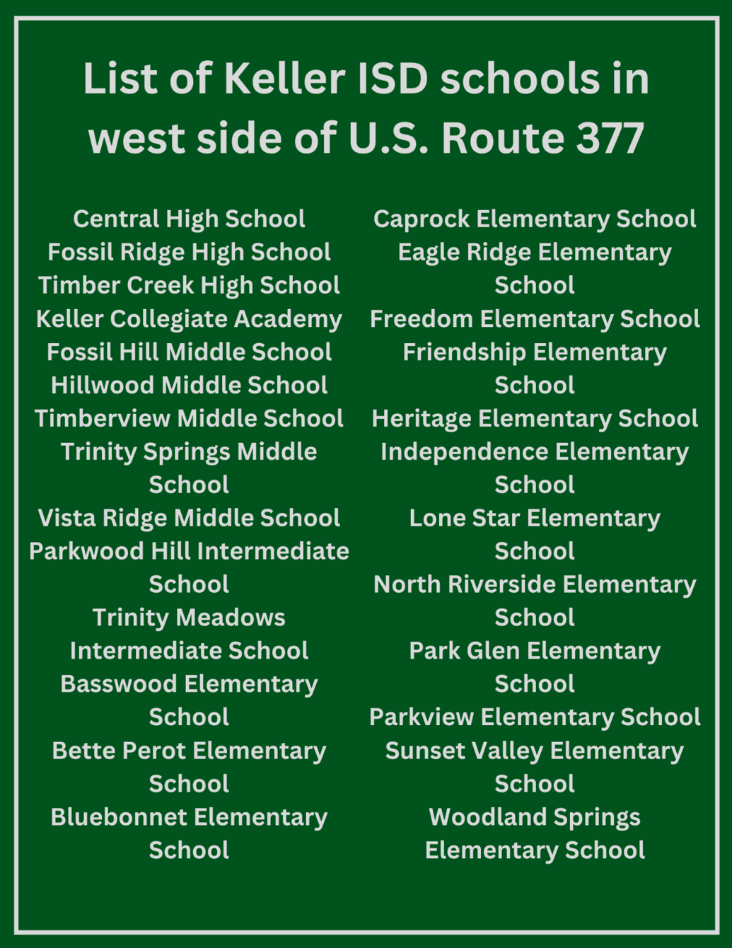 Keller ISD considers splitting up into two separate districts, reveals ...
