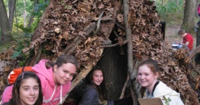 Chesterton Middle School students build shelters