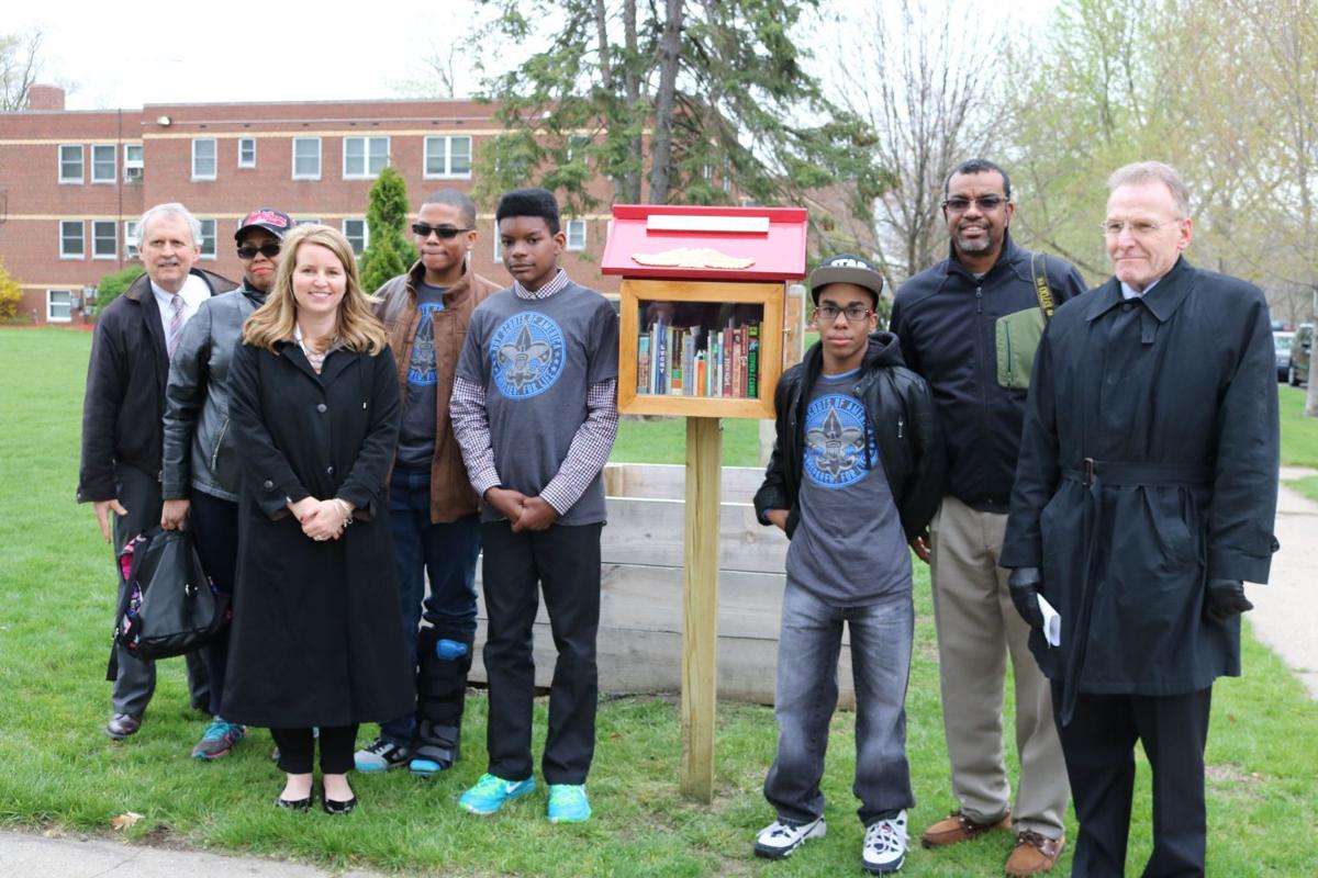Scouts bring Little Free Library