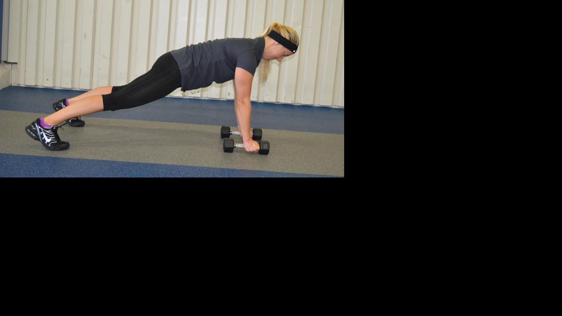 THIS WEEK'S EXERCISE: Plank Hold with Dumbbell Triceps Kickback ...