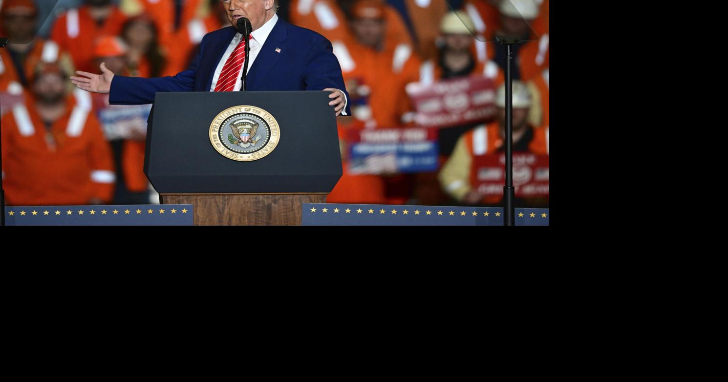 Trump tells US steelworkers he'll double steel tariffs