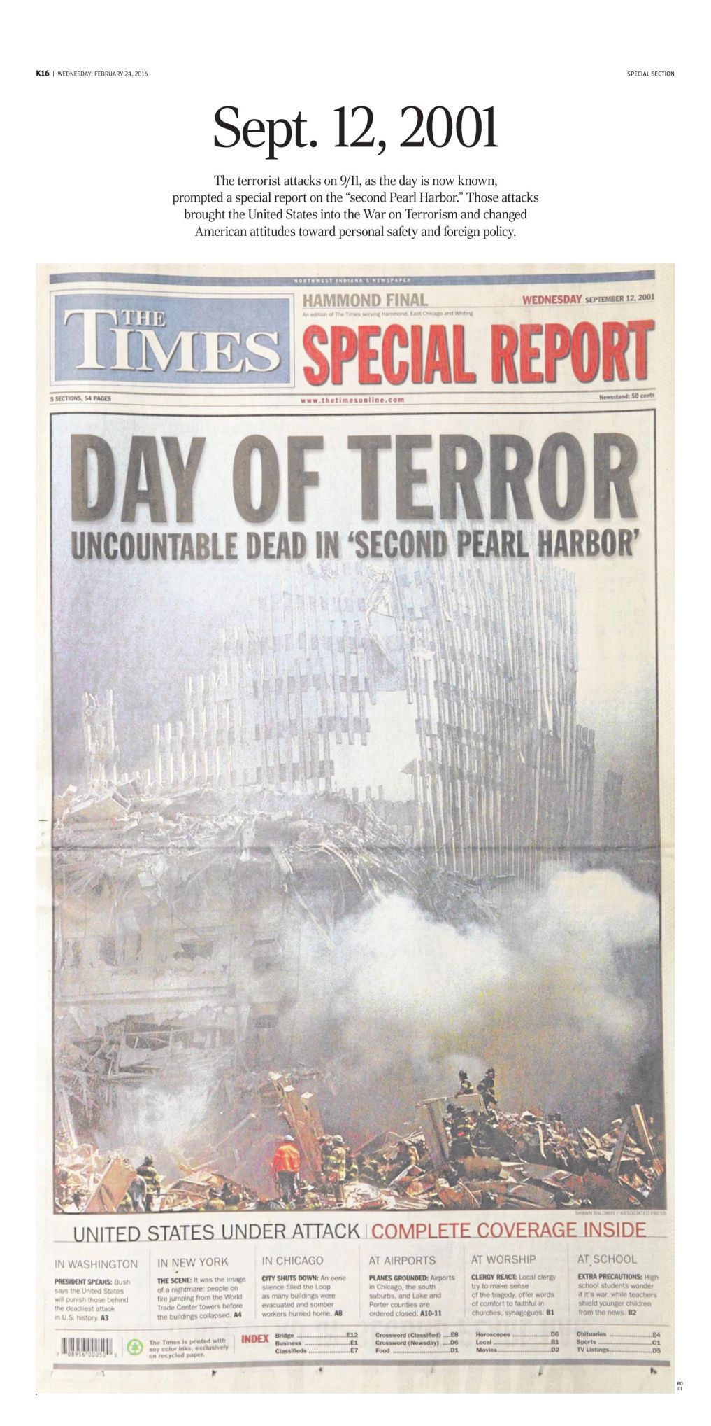 Gallery: Historic Times: A look back at The Times' historic front pages