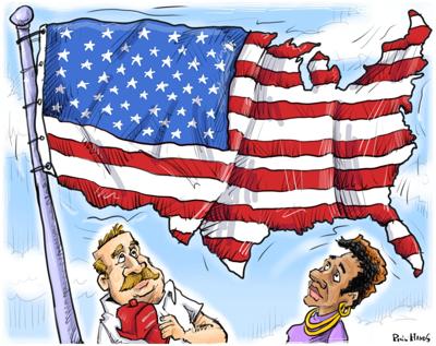 American flag has become a complex symbol in divided nation