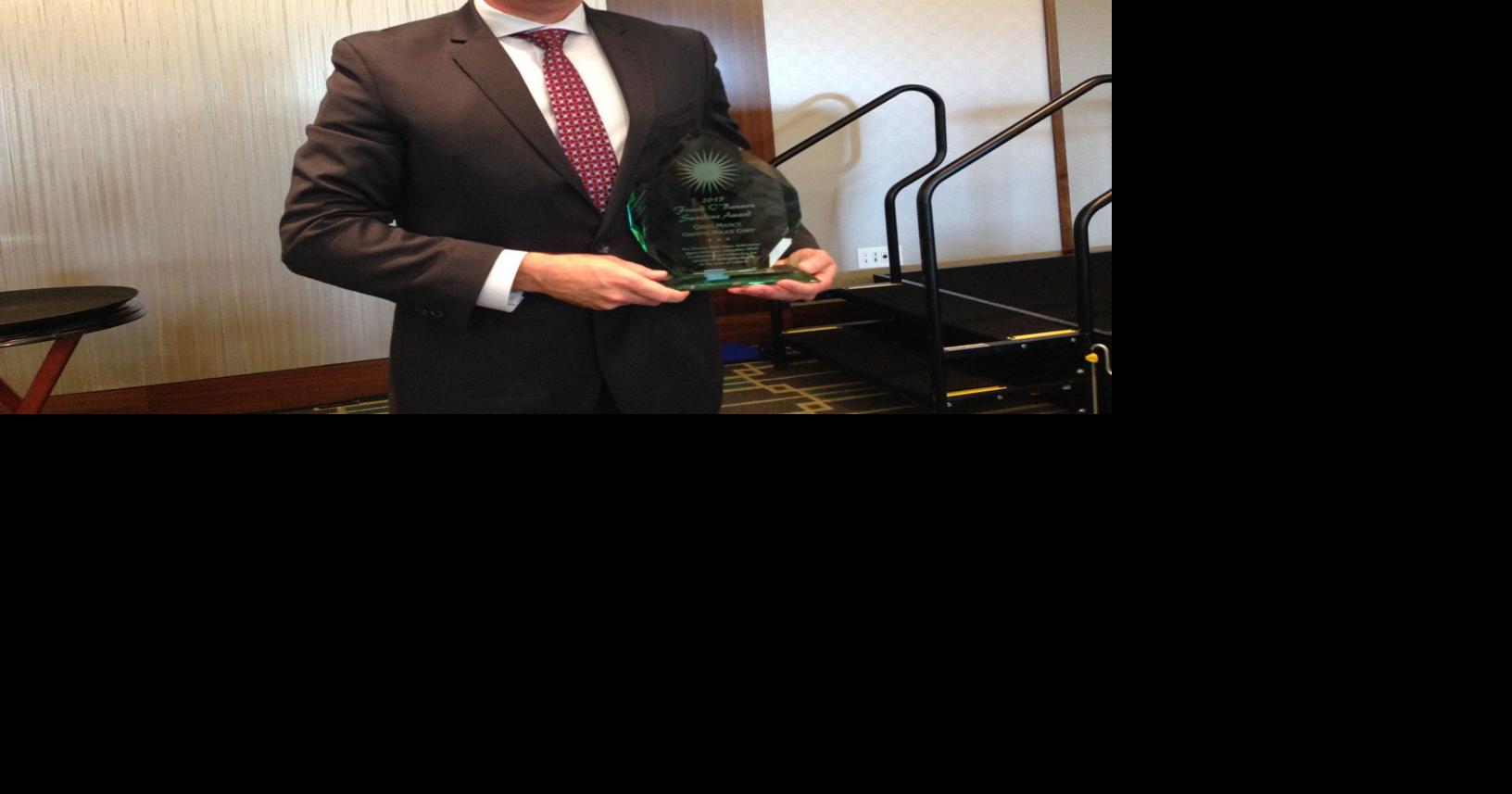 Griffith police chief honored for work on Regional Crime Report