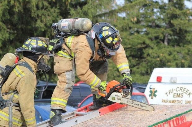 Firefighters welcome visitors