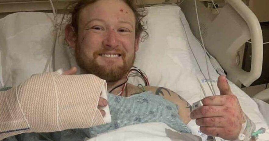 Matt Reum, trapped in his truck for a week, thanks donors