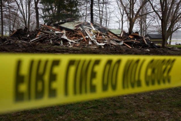 Explosion, fire destroy house