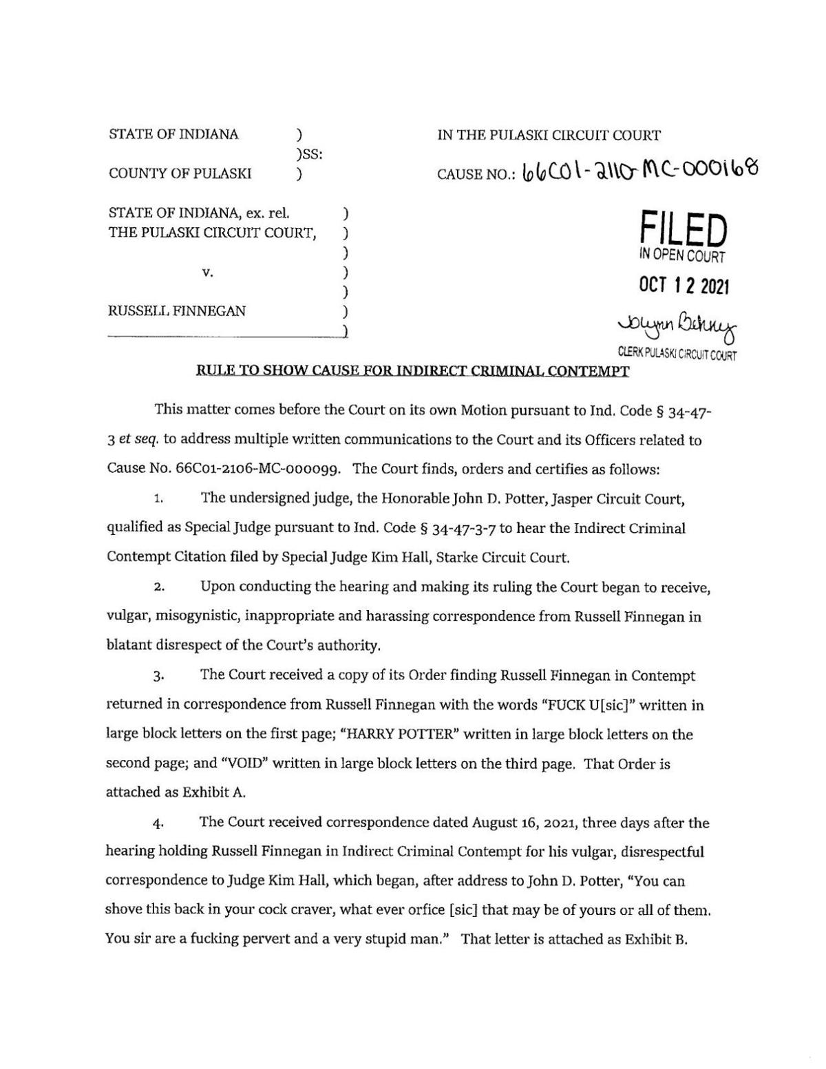 What are rights of individual accused of defying court order