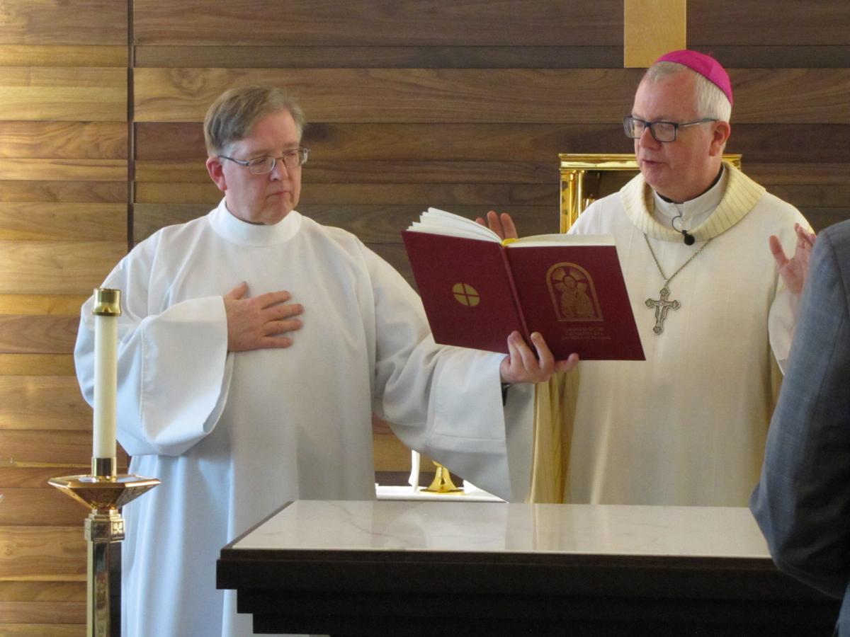 Bishop Hying blesses altar at new Franciscan hospital in Michigan City