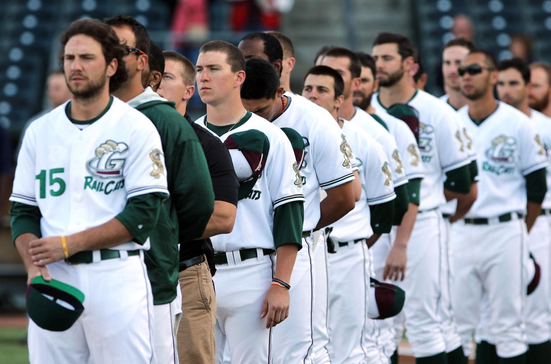 The RailCats stand for the National Anthem