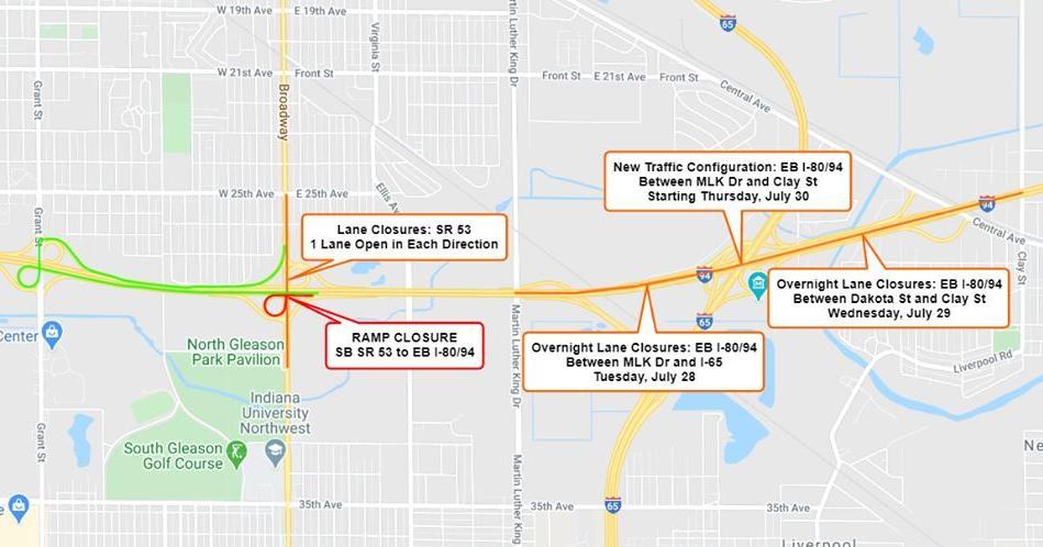 Lanes to close, traffic redirected on Borman Expressway for roadwork ...