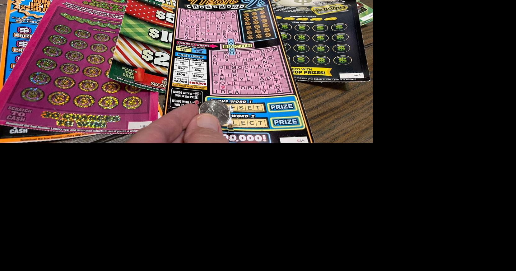 I won 23 scratch-off Hoosier lottery tickets in a raffle