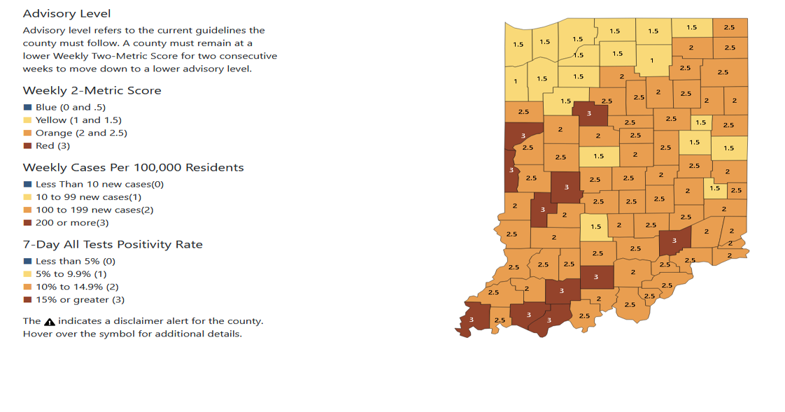New Indiana COVID-19 cases top 4,000 a day for first time since January