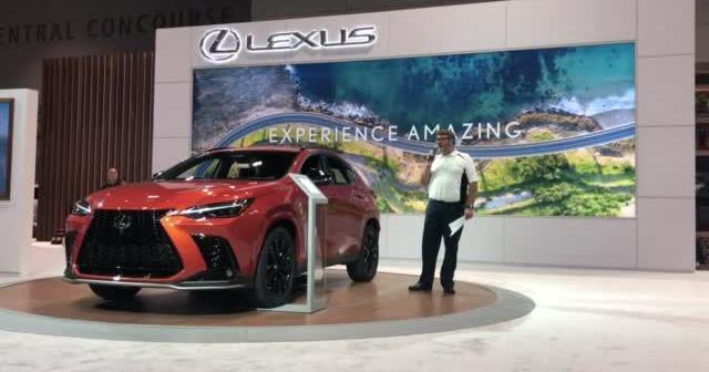 A Lexus spokesman discusses the tech in the new 2023 NX at the Chicago ...