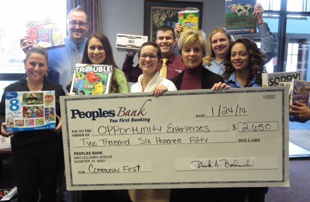 Opportunity Enterprises receives grant from Peoples Bank’s Community ...
