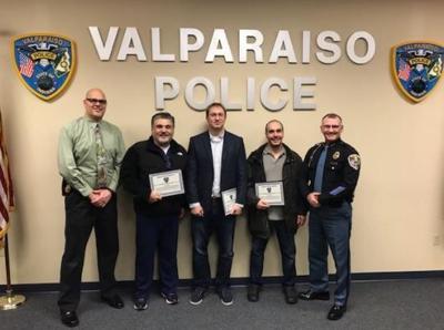 Citizens honored by Valparaiso police for stopping Aldi robbery