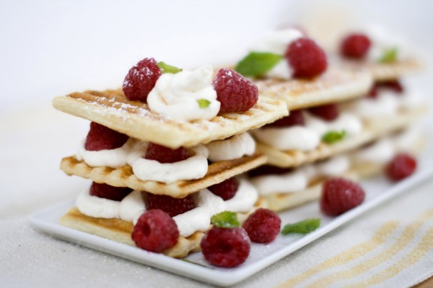 A light and creamy dessert from a panini press?