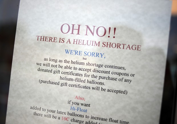 Helium shortage worldwide affects local businesses