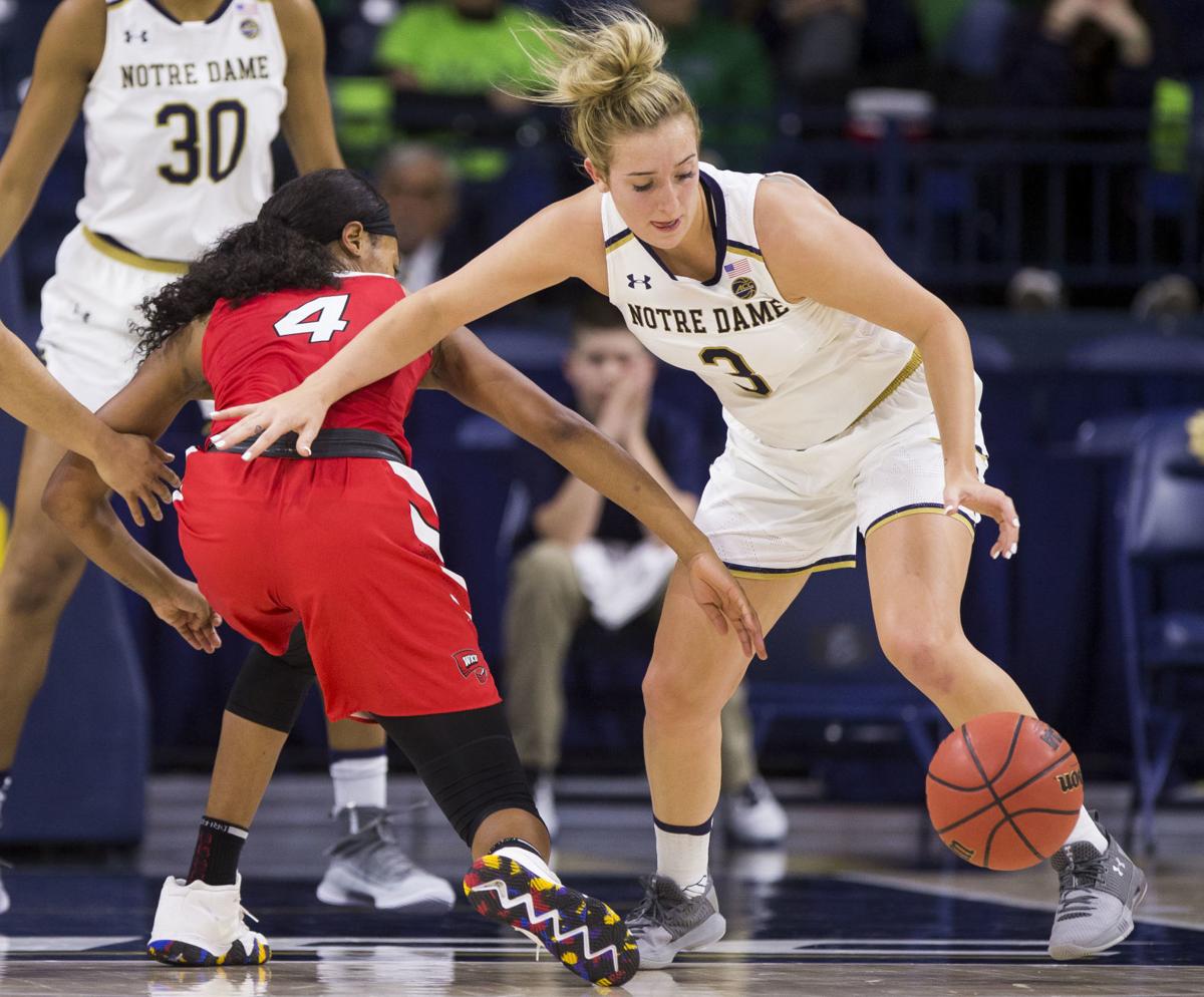 Mabrey scores 20 points, No. 2 Notre Dame women win in rout