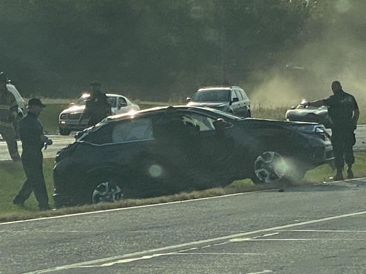 Crews respond to rollover crash in front of Albanese Candy Factory
