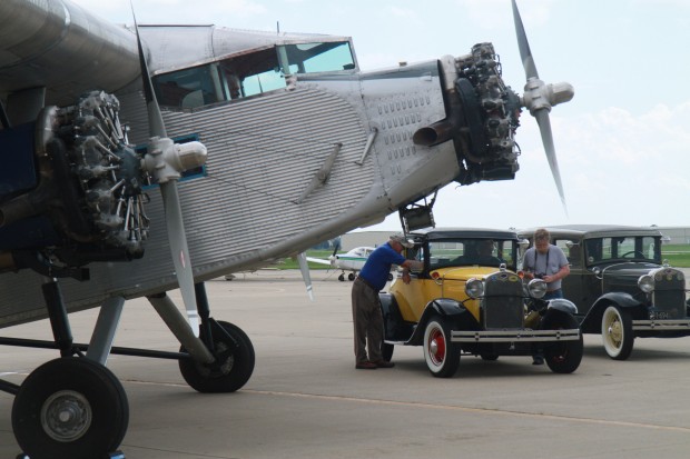 1929 Ford Tri-Motor returns to Lansing Municipal Airport, where it began
