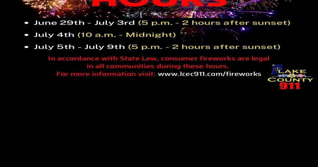 Legal fireworks hours start Wednesday; 911 officials say call only for ...