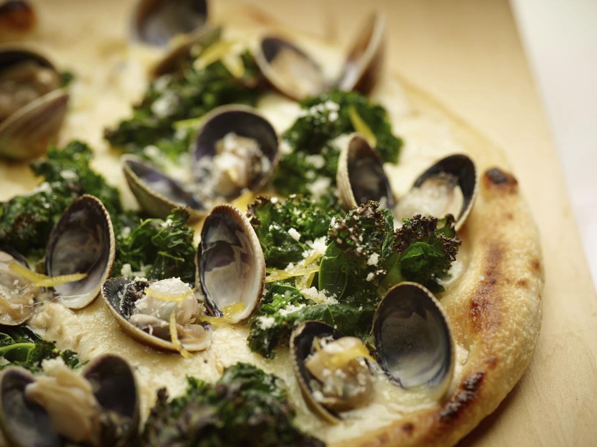 This pizza captures the taste of New England clam chowder