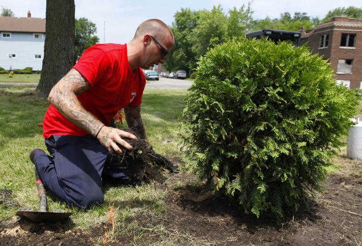 Gary firefighters spruce up Buffington Park