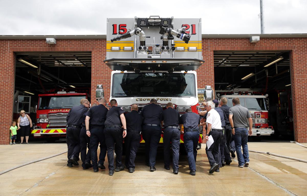 Crown Point holds wetting ceremony for new truck | Lake County News ...