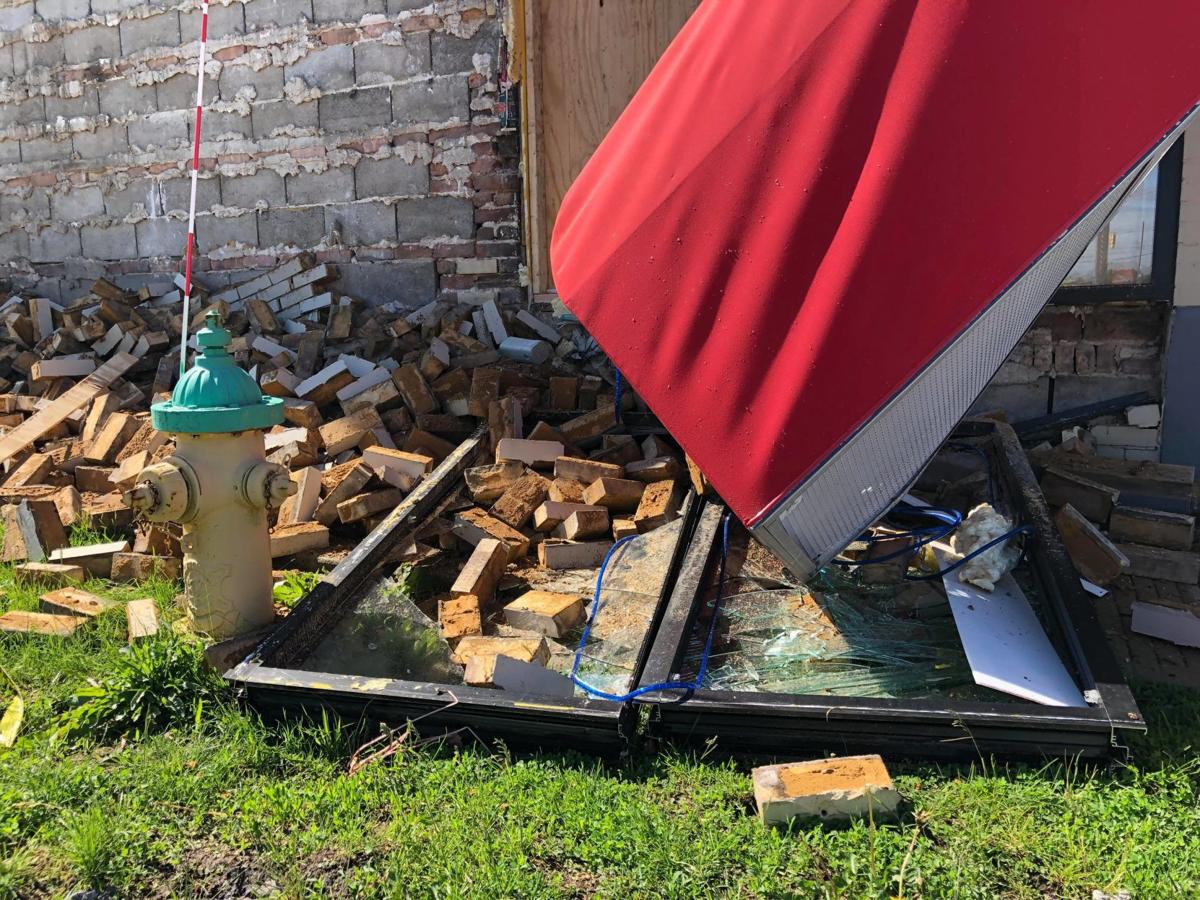 Brick wall collapses on side of Hammond business | Lake County News ...