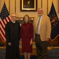 New Indiana comptroller takes oath of office at Statehouse ceremony
