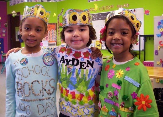 Students say hip, hip hooray for 100 days