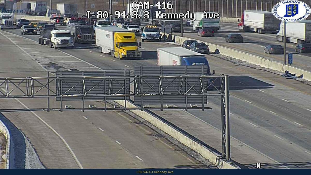 I-80/94 crash with injuries caused by tarp left in roadway, police say