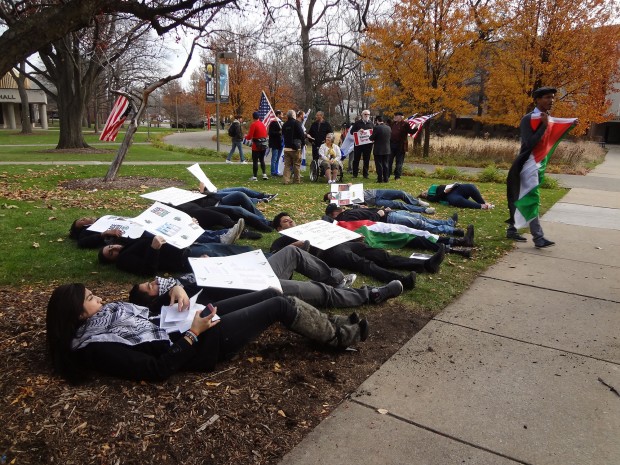 Purdue Calumet students, members of Jewish community hold counter protests