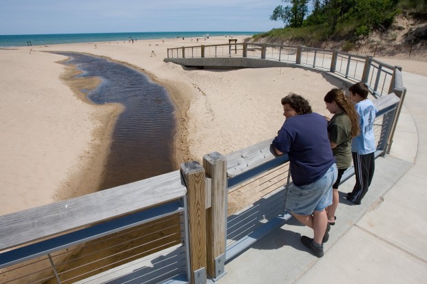 State officials dedicate Dunes Creek daylighting project