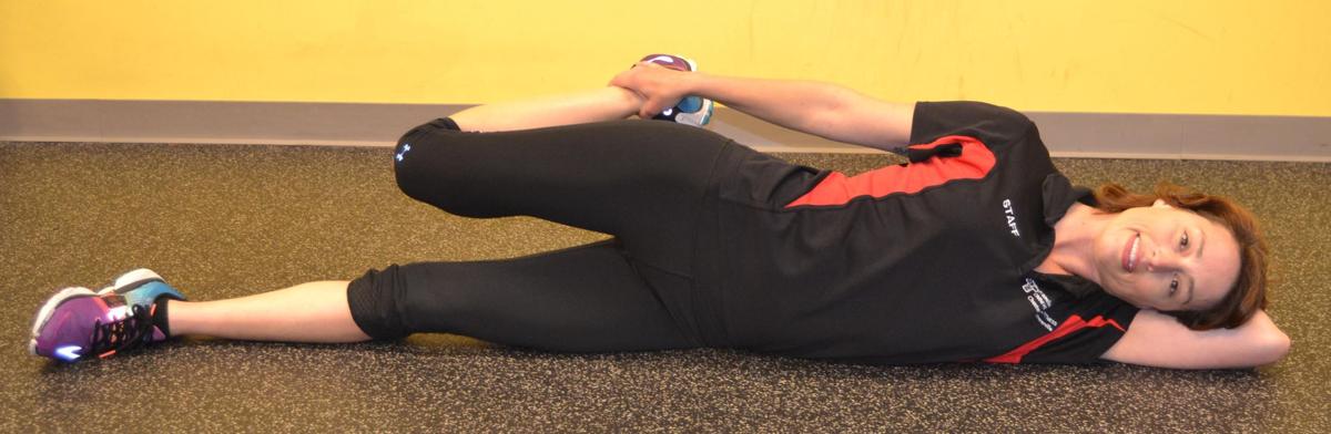 Quadriceps lying down stretch