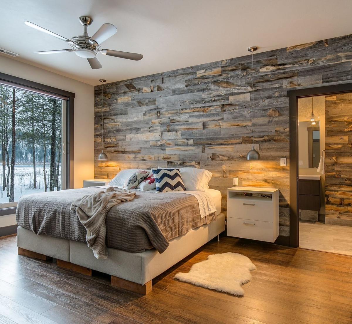 Today's wood walls make a modern statement