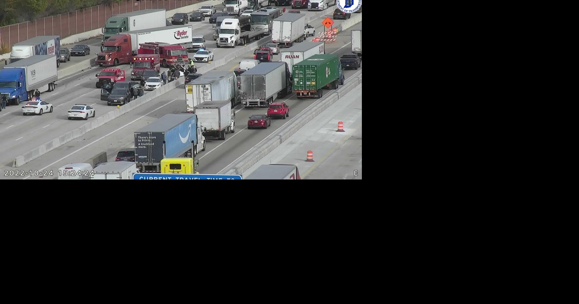 Crash, construction jam traffic in both directions on I-80/94 at ...