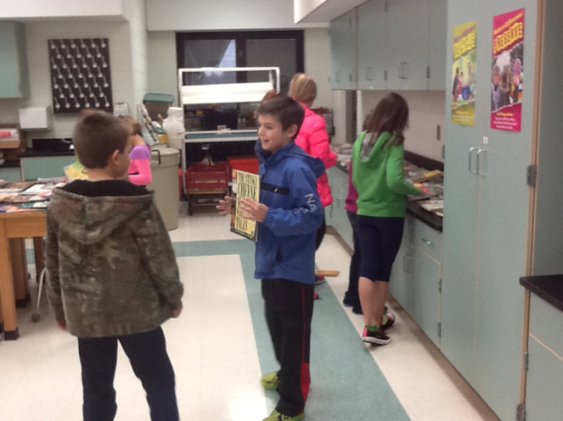 Oak Hill Elementary School dreaming green with recyled book exchange