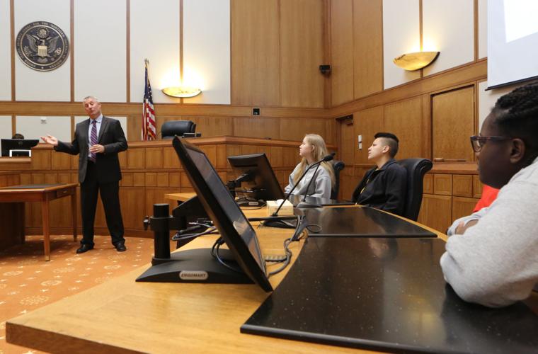Hammond Area Career Center students learn about the judicial branch