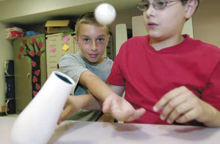 Physics experiments light up the room