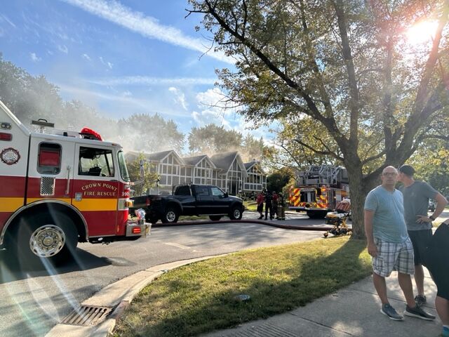 Fire damages home in Crown Point Monday night