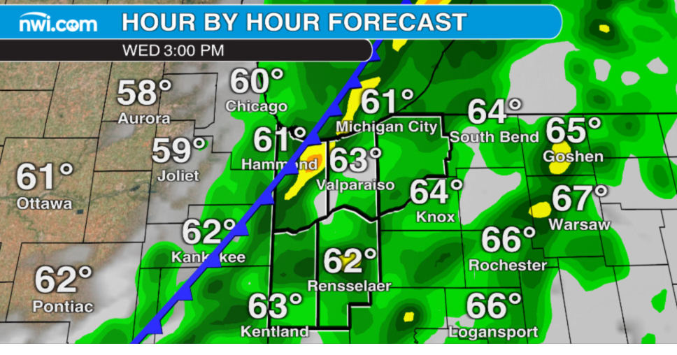 Two cold fronts for NWI Wednesday and Wednesday night