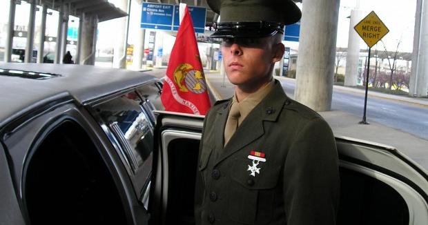 A mother awaits her son Marine LCpl Nathan Westphal's safe return
