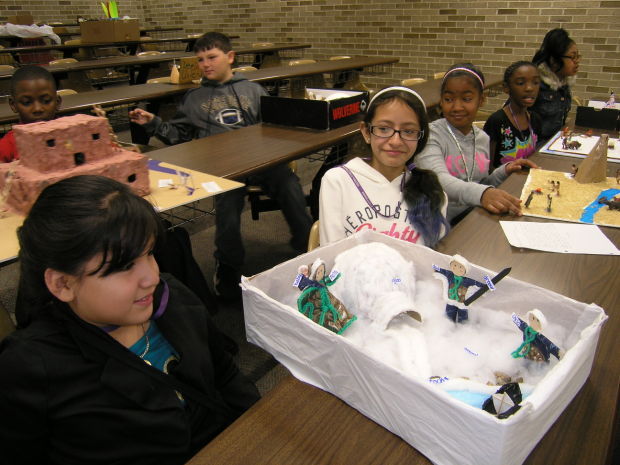 MIS students turn in Native American village projects