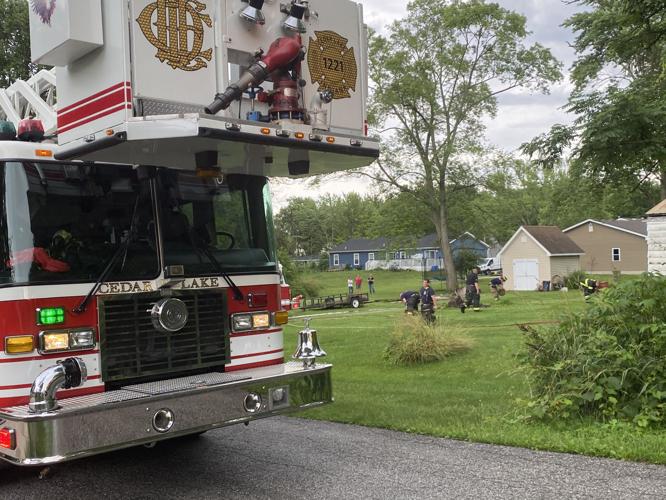 Several fire crews respond to Cedar Lake structure fire