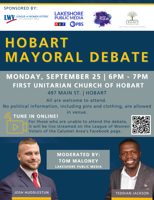 Debate between Hobart mayoral candidates set for Sept. 25