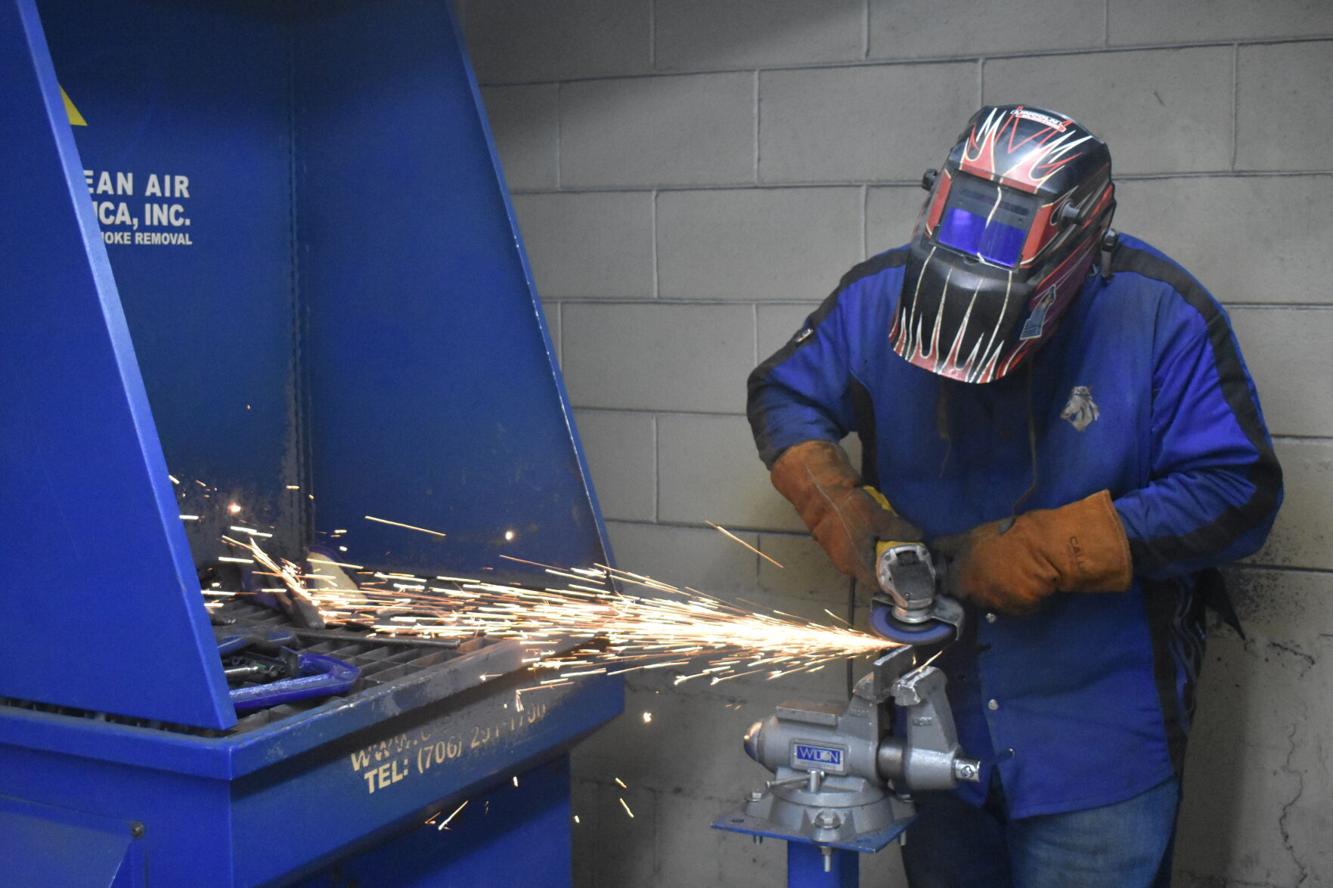 Welding students work internships while still in high school