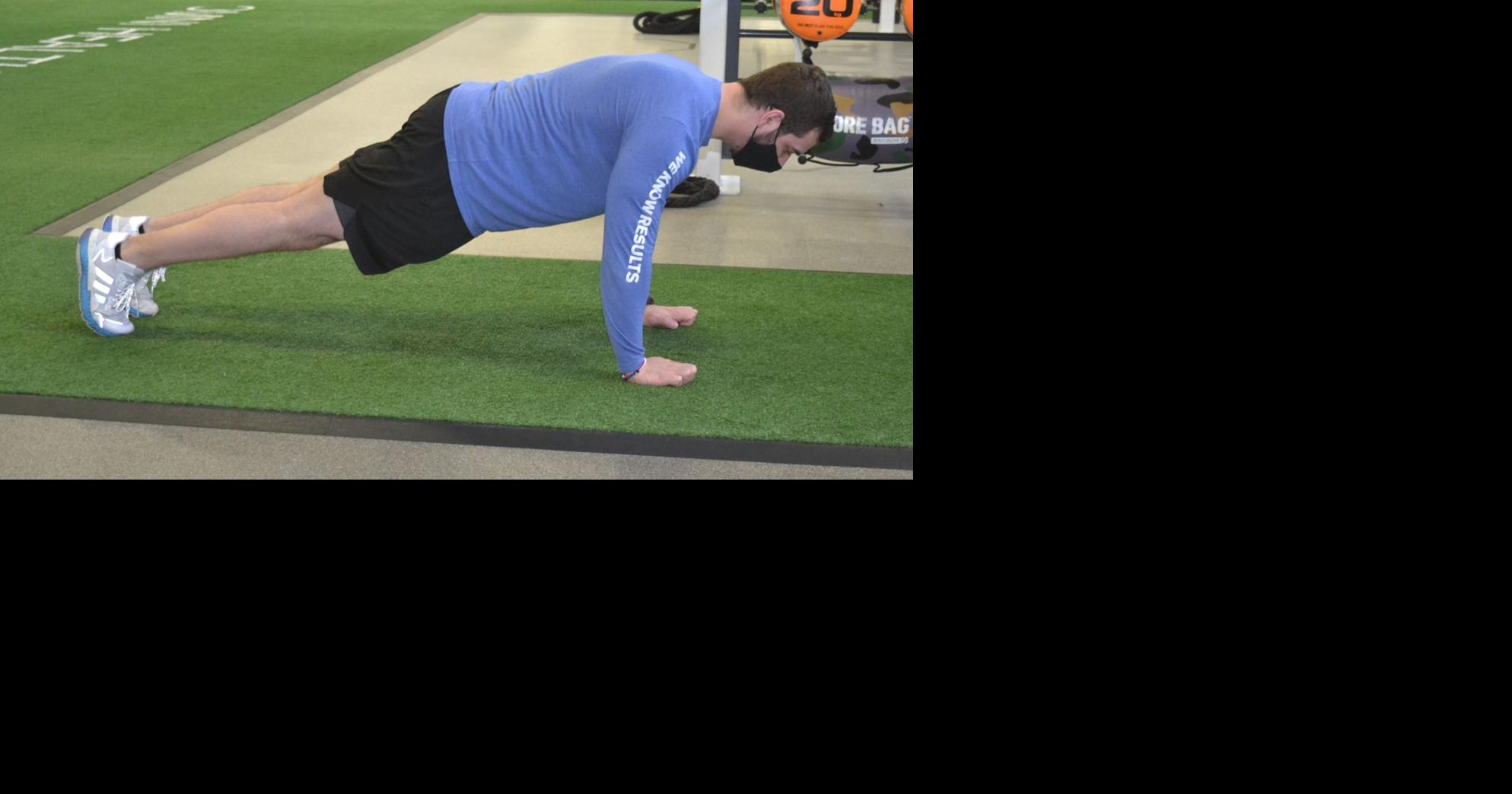 THIS WEEK'S EXERCISE: Spider-Man push-up